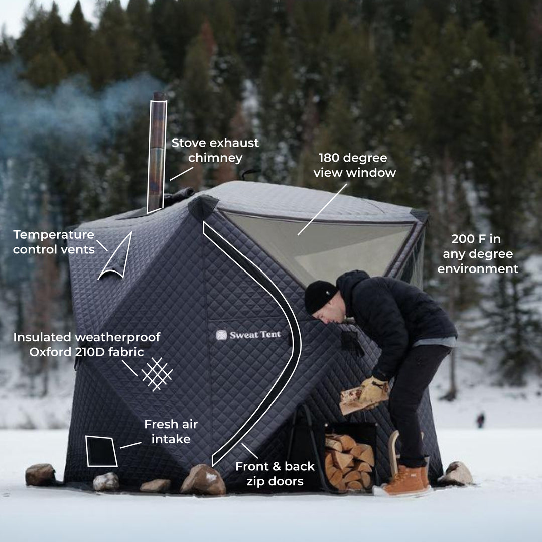 Portable Outdoor Sauna Tent - Pop Up & Wood Burning – SweatTent