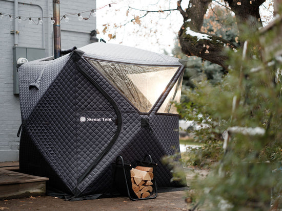 Portable Outdoor Sauna Tent with Wood Burning Stove | SweatTent